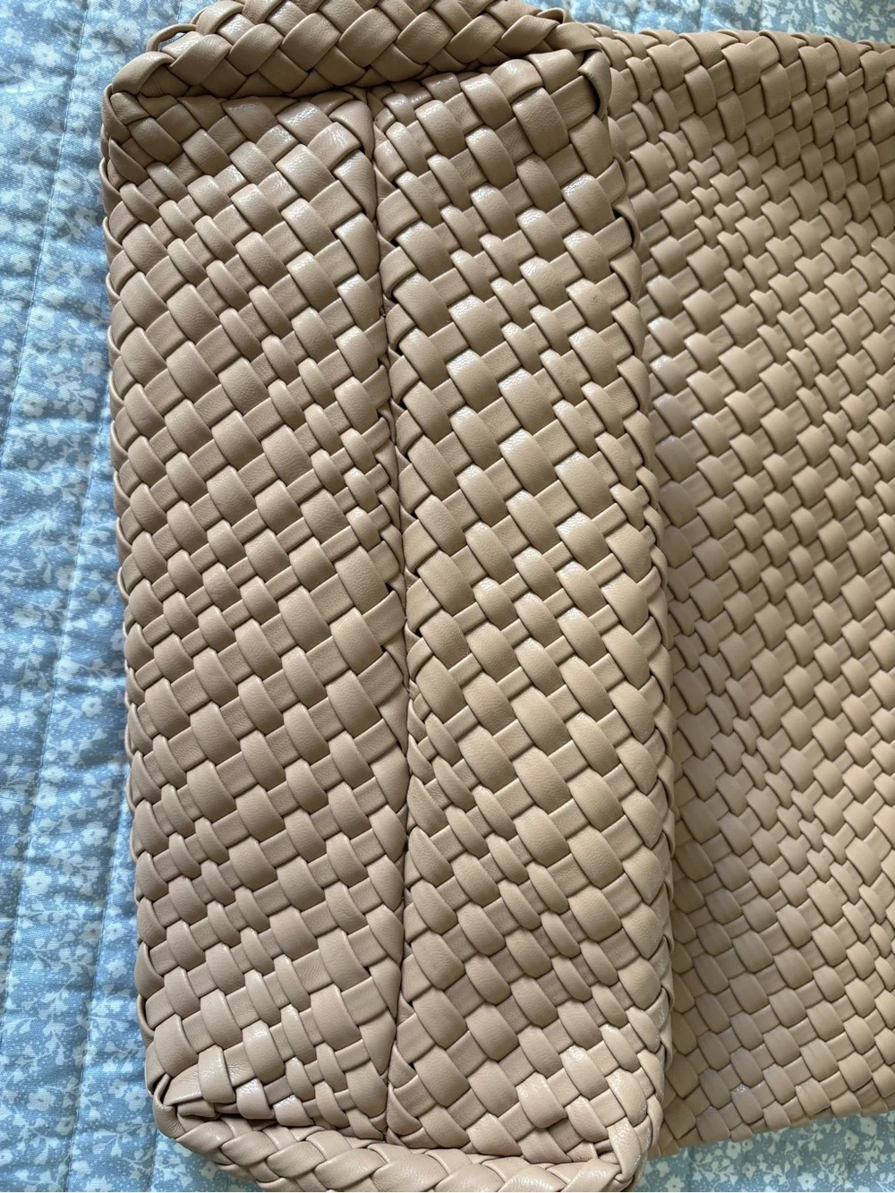 Bags | Braided Leather Tote Bag In Light Brown | Poshmark